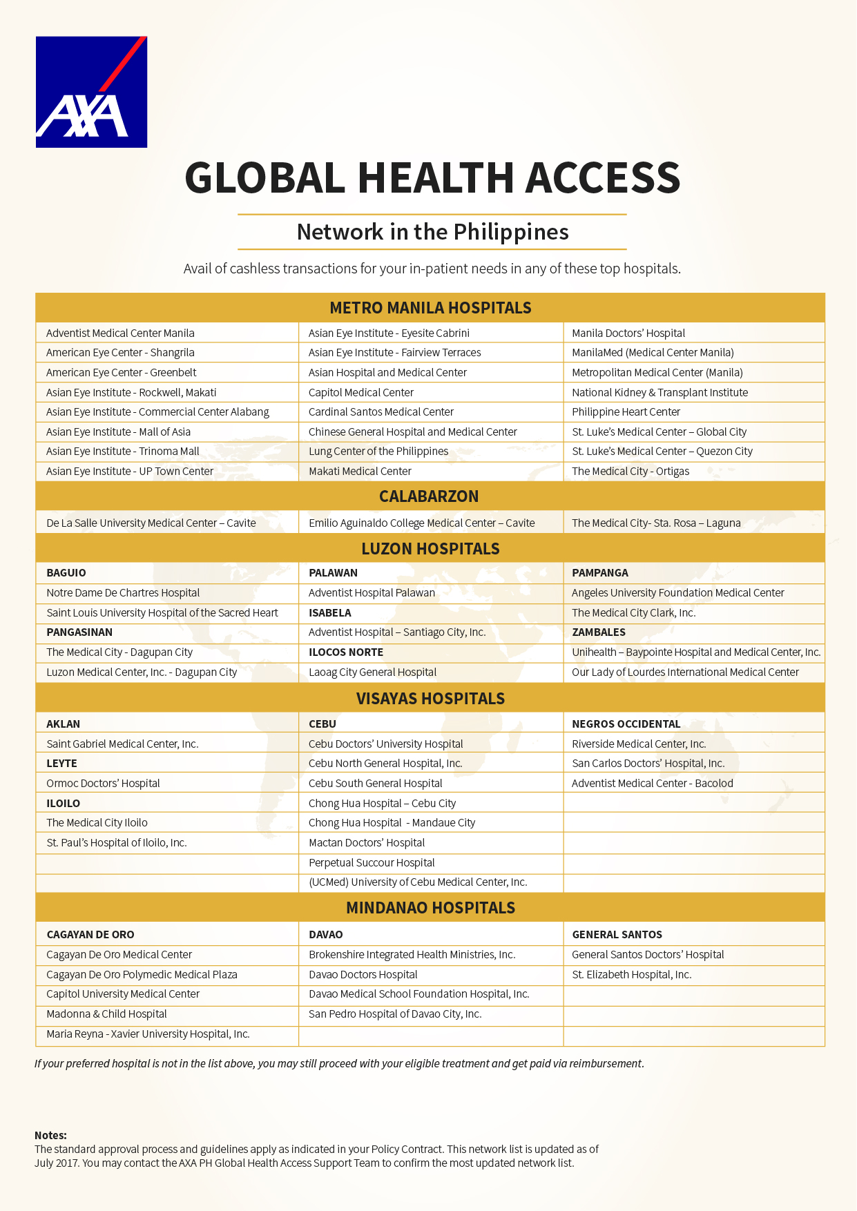 Manila Girl: AXA Health Max/Global Health Access/ Health eXentials in ...